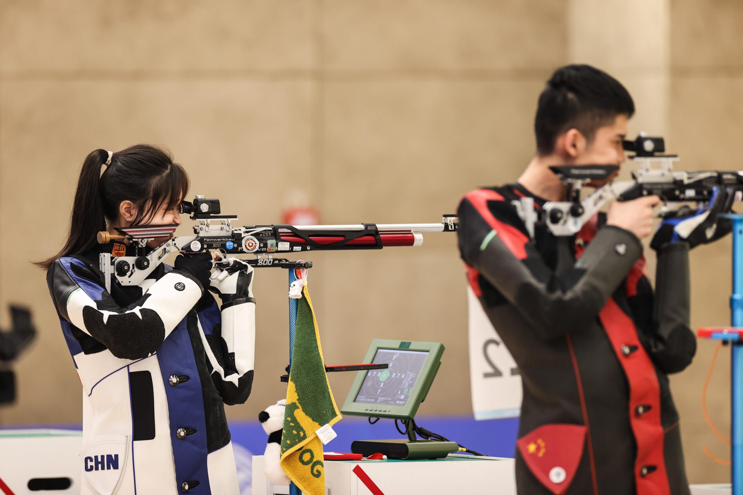 China wins the first gold medal of the 2024 Olympics in mixed team air ...